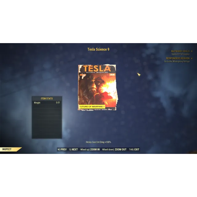 1k Tesla Science 9 Magazine(Heavy G - Fallout 76 Game Item - Gameflip