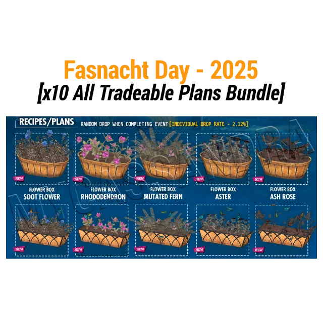 [NEW 2025] x10 Fasnacht Plans Bundle・ - Fallout 76 Game Item - Gameflip