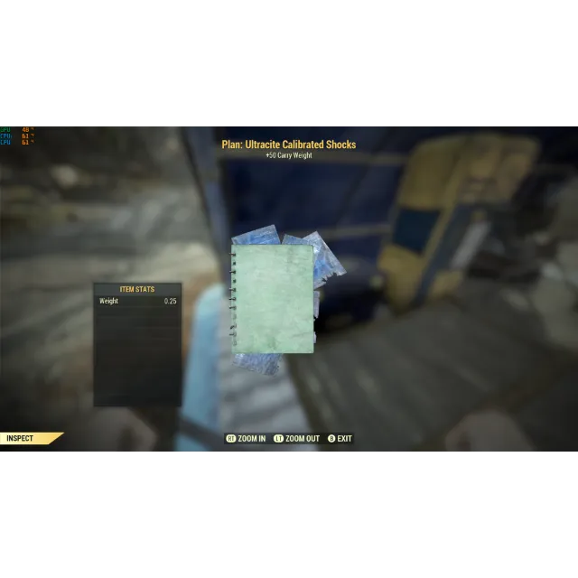 Plan ultracite calibrated shocks x5 - Fallout 76 Game Items - Gameflip
