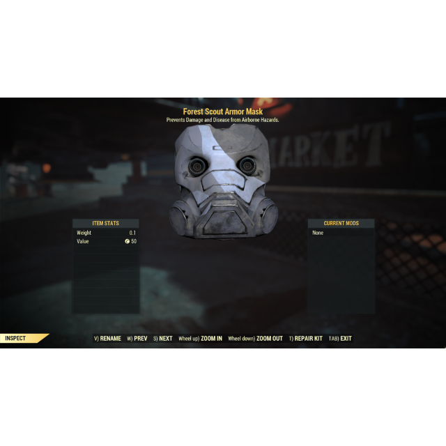 forest scout armor mask legacy paint - Fallout 76 Game Items - Gameflip