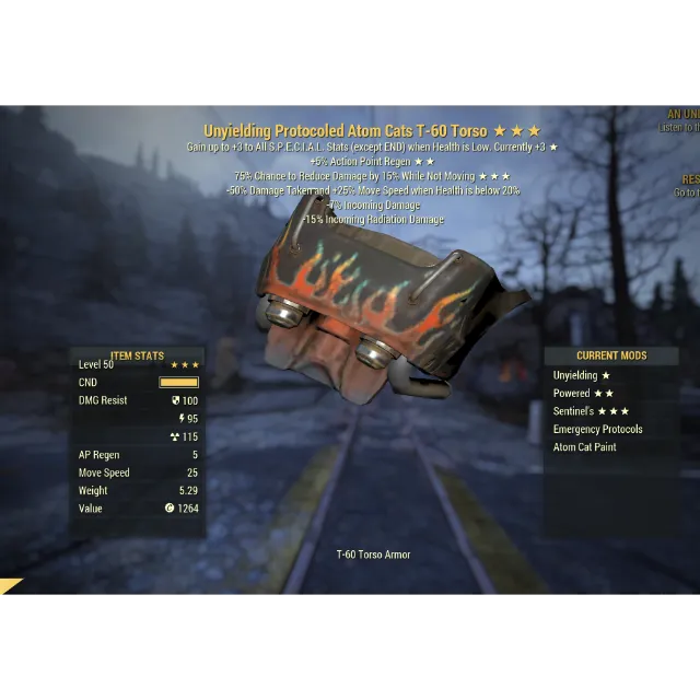 uny atom cats paint legacy (Perfect set) T-60： Unyielding /ap ...
