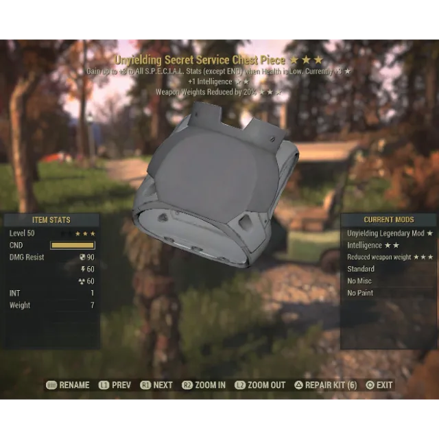 secret service uny int wwr or ap wwr - Fallout 76 Game Items - Gameflip