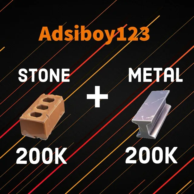 Bundle | 200k stone + 200k metal - Fortnite Game Items - Gameflip