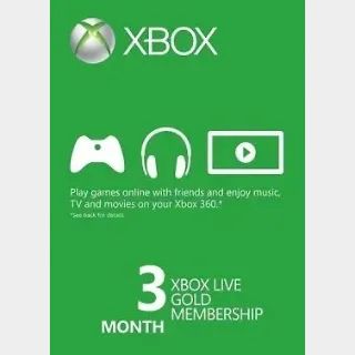 Xbox Live Gold 3 Month - Xbox Live Gold Gift Cards - Gameflip