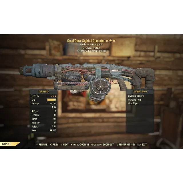 Weapon | Q2525 Cryolator - Fallout 76 Game Items - Gameflip