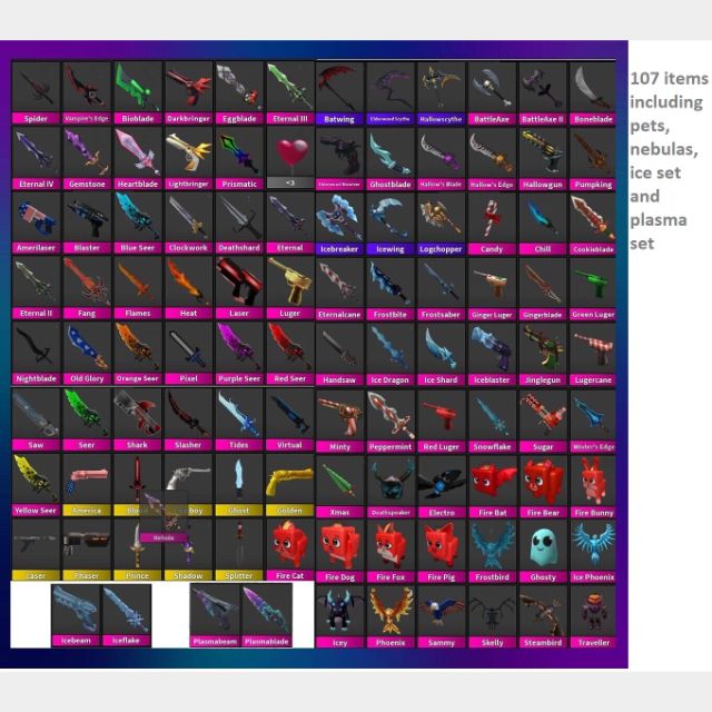 MM2 Small Set - Game Items - Gameflip