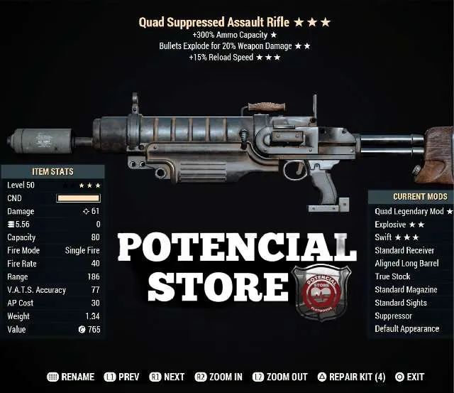 QE15r Assault Rifle - Fallout 76 Game Items - Gameflip