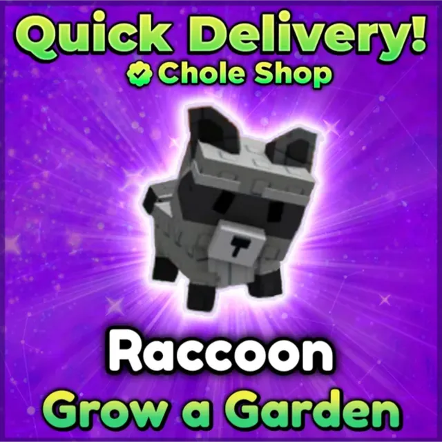 Raccoon | Grow a Garden - Game Item - Gameflip