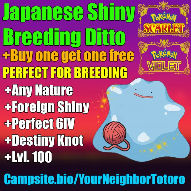 2x Shiny Japanese Breeding Ditto 6IV - Game Items - Gameflip