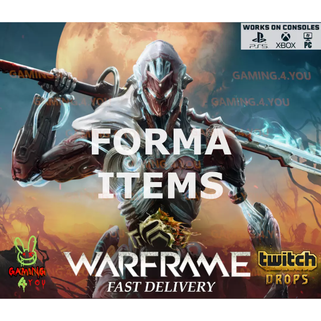 WARFRAME TWITCH DROPS Styanax + Gara + Saryn + Gotva + 24 Forma + 5 Shards - Warframe Game Items ...