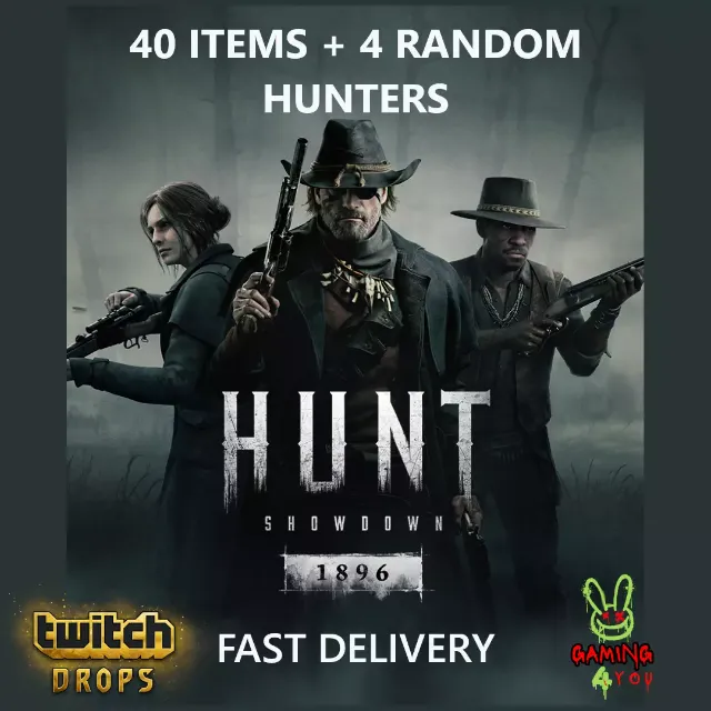 HUNT: SHOWDOWN TWITCH DROPS 40 ITEMS + 4 RANDOM HUNTERS - Hunt ...