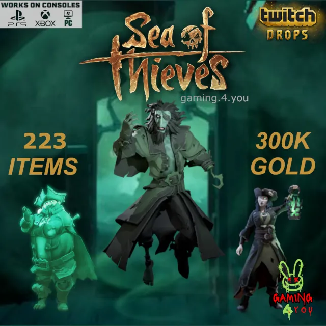Sea of Thieves TWITCH DROPS 223 ITEMS OBSIDIAN TWILIGHT GILDED PHOENIX ...