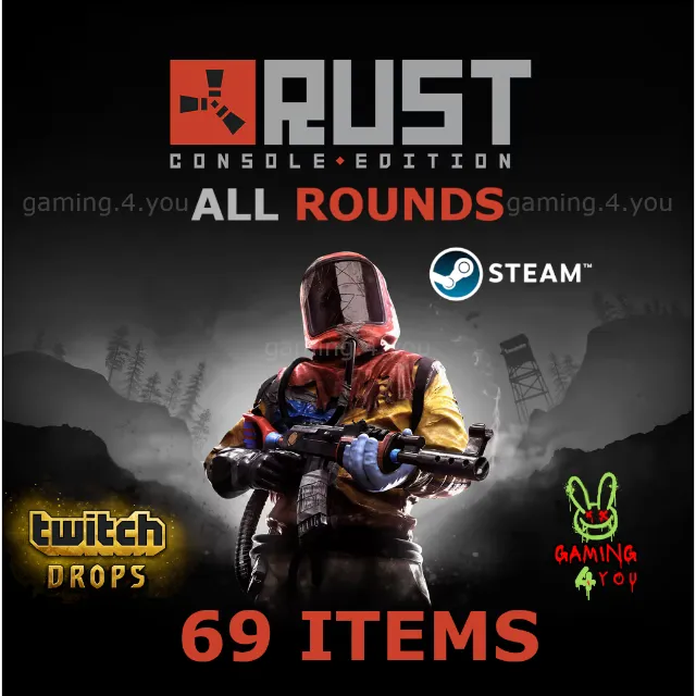 RUST TWITCH DROP Round 32+33+34+35+36+37 69 SKINS Steam only - Other Game Item - Gameflip