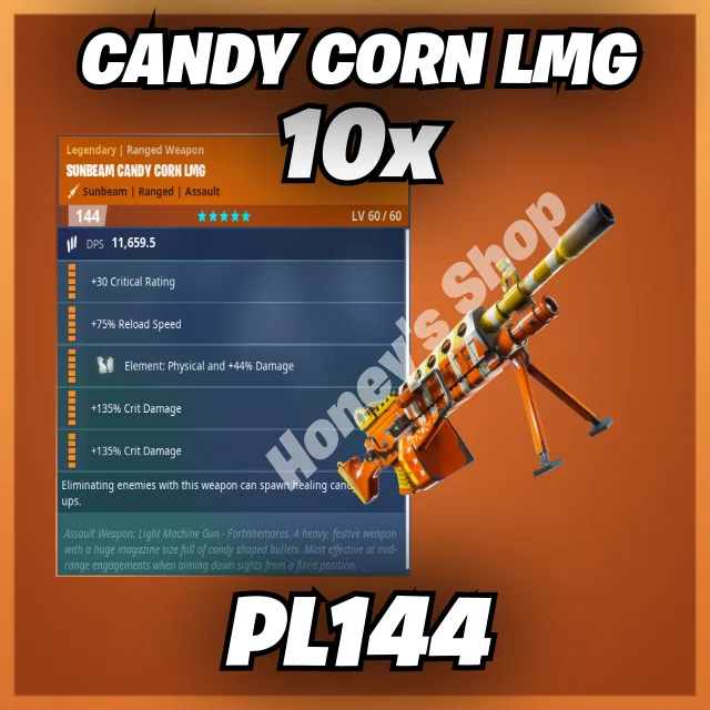 Candy Corn LMG | 10x - Fortnite Game Items - Gameflip