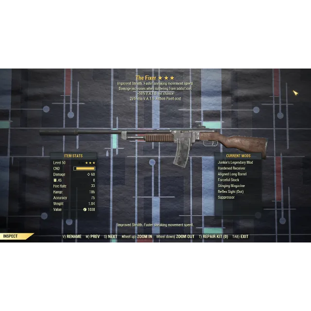 Bloodied 50% VATS Critical Damage The Fixer 25% less VATS - Fallout 76 ...