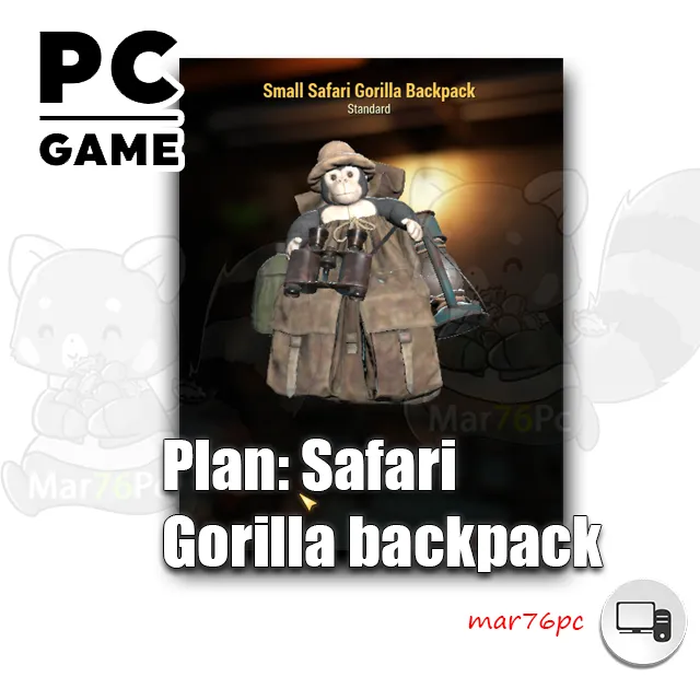 Plan | Safari Gorilla backpack - Fallout 76 Game Items - Gameflip