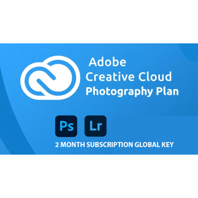 Adobe Creative Cloud Photography Plan 2 Months Subscription Global Key ...