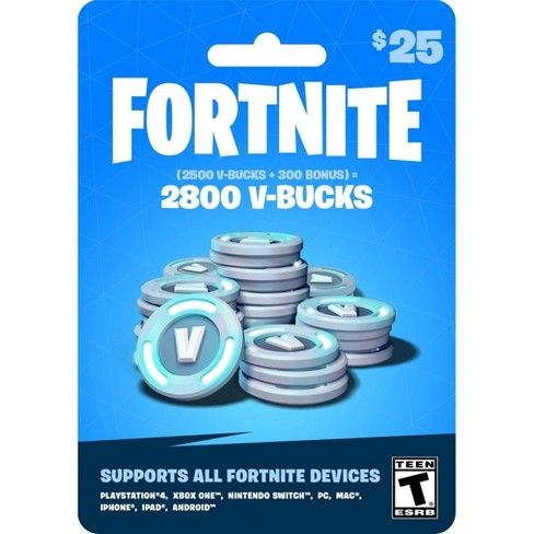 2800 V-bucks Vbucks $19.99/$25.00 Fortnite Gift Card - Instant Delivery ...