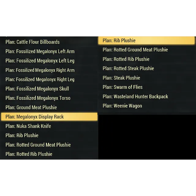 ALL NEW MEAT WEEK PLANS[18 TOTAL] - Fallout 76 Game Items - Gameflip