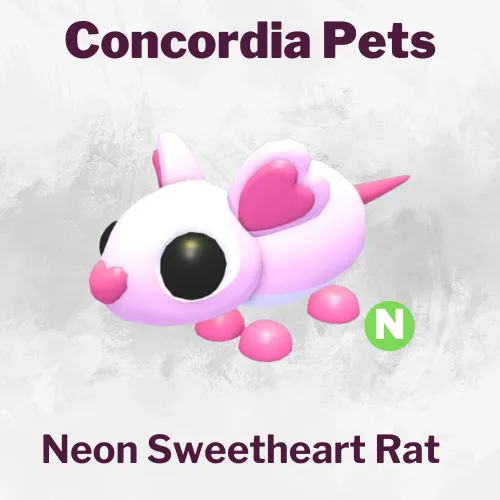 Neon Sweetheart Rat - Adopt Me Game Item - Gameflip
