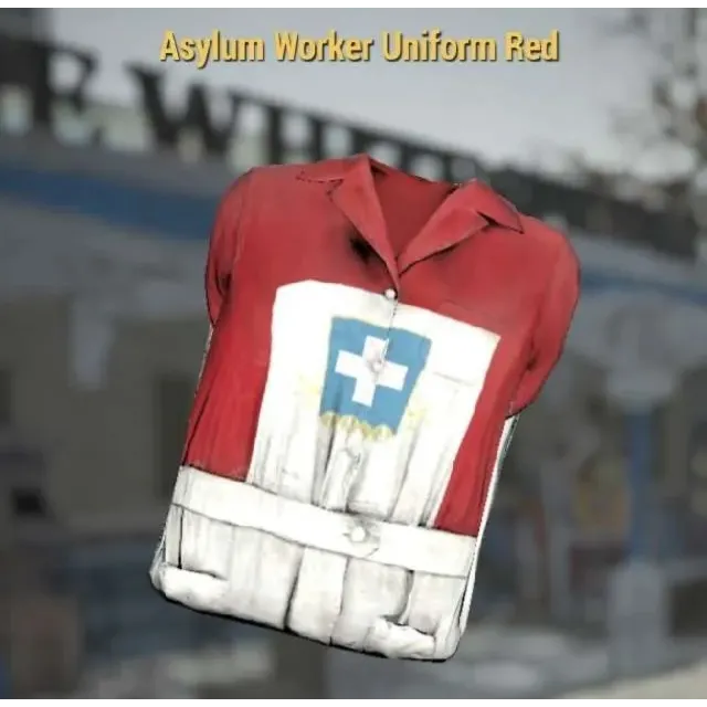 Asylum Worker Uniform Red - Fallout 76 Game Item - Gameflip