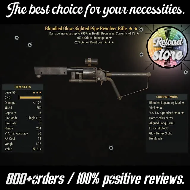 B50c25 Pipe Revolver - Fallout 76 Game Items - Gameflip