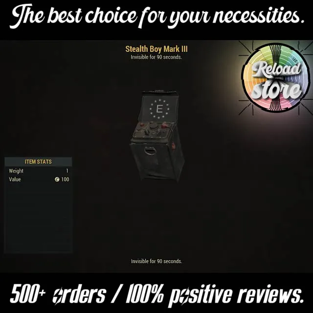 500x Stealth Boy Mark III - Fallout 76 Game Item - Gameflip