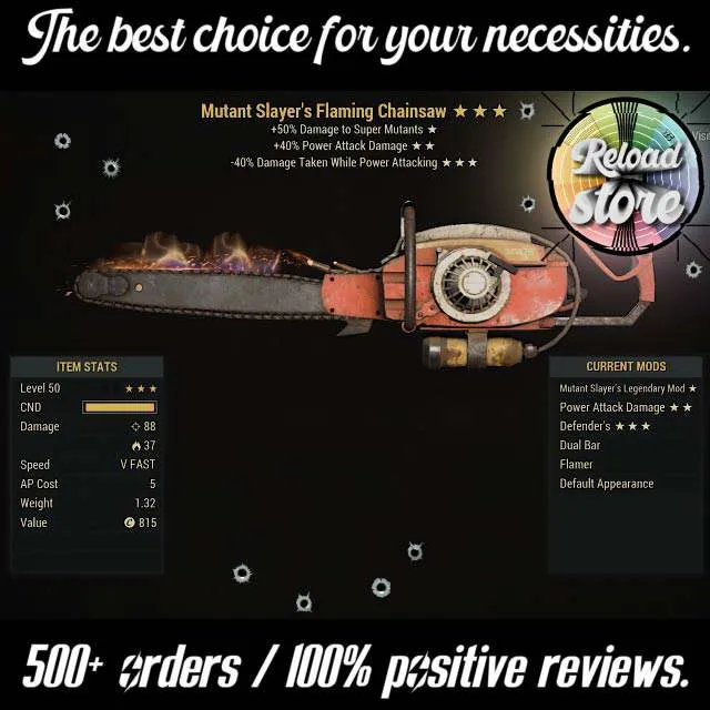 Weapon | Slayer4040 Chainsaw - Fallout 76 Game Item - Gameflip