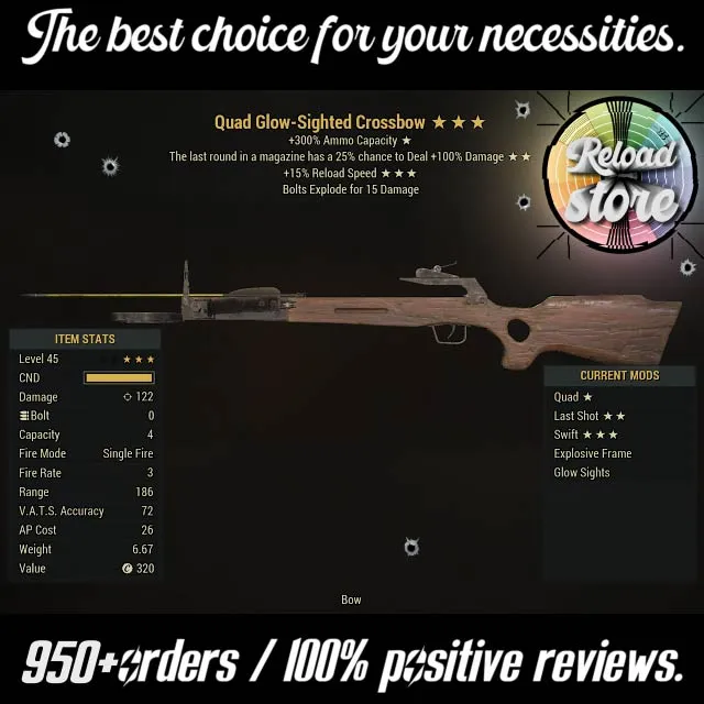 QLAST15R CROSSBOW - Fallout 76 Game Item - Gameflip