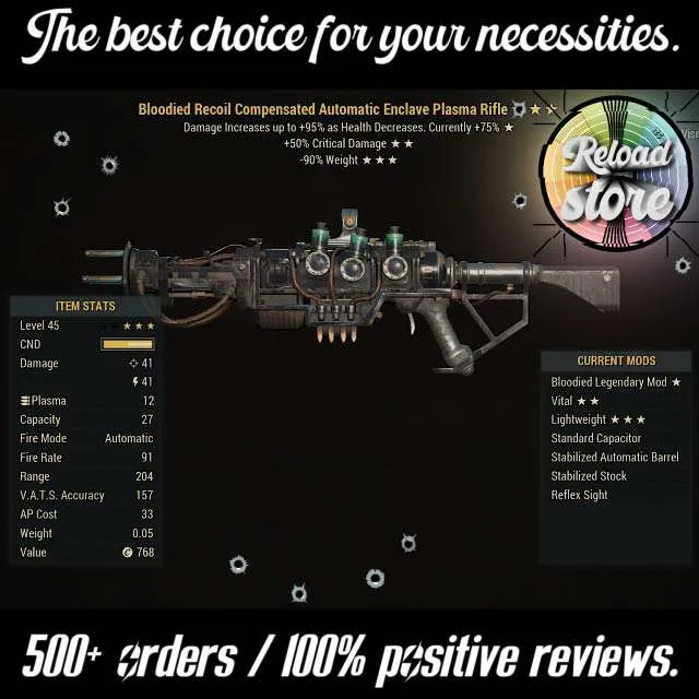 Weapon | B50c90rw Enclave - Fallout 76 Game Item - Gameflip