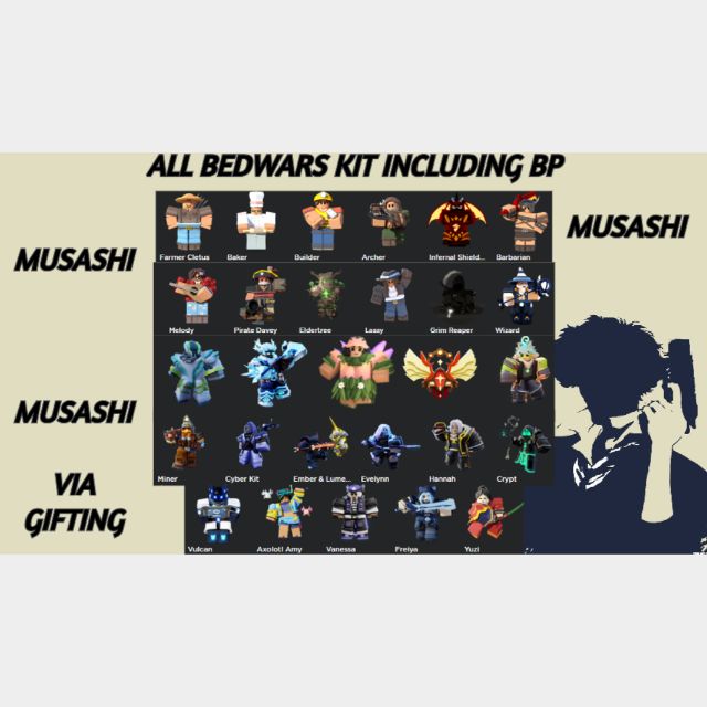 ALL BEDWARS KIT INCLUDING BP - Game Items - Gameflip