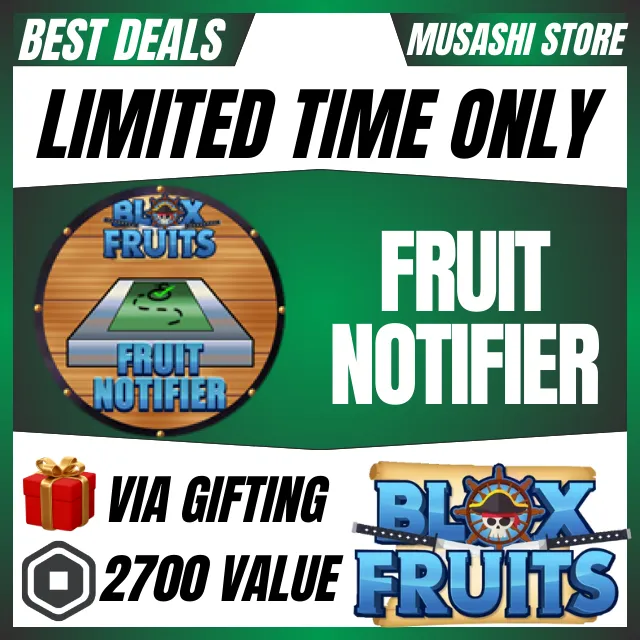 FRUIT NOTIFIER - BLOX FRUITS - Roblox Game Items - Gameflip