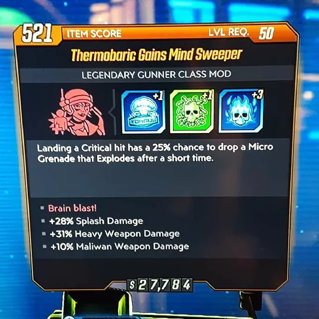 Class Mod | Thermobaric Mind Sweeper - Borderlands 3 - Xbox One Game ...