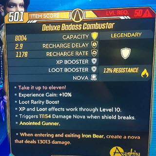 Shield | Deluxe Badass Combustor - Game Items - Gameflip