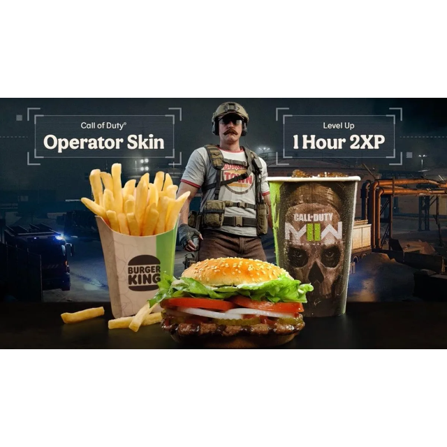 Burger King Town Operator Skin + 1 Hour Double XP [MW2] PC/PS4/PS5/XBOX ...