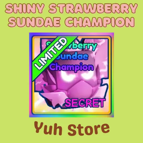 Shiny Strawberry Sundae Champion Bgsi - Game Item - Gameflip