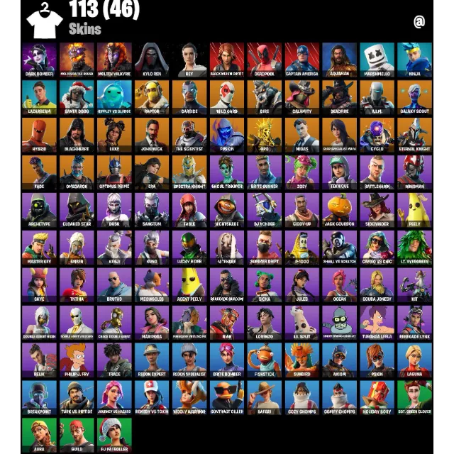 Fortnite Account - | 113 Skins | Mariposa | Santa Dogg | Purradise ...