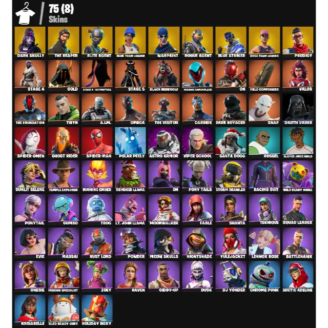 Fortnite Account - |75 skins | OG STW | Dark Skully | The Reaper ...