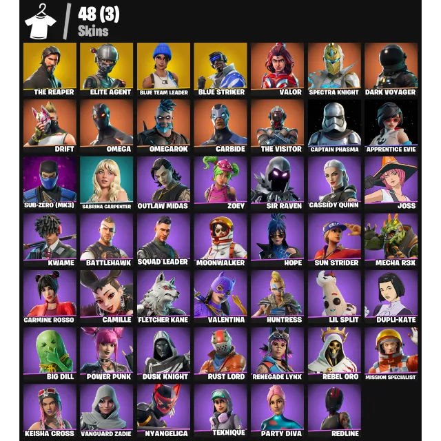 Fortnite Account - 48 skins - The Reaper - 700 V-Bucks - Windows Game ...