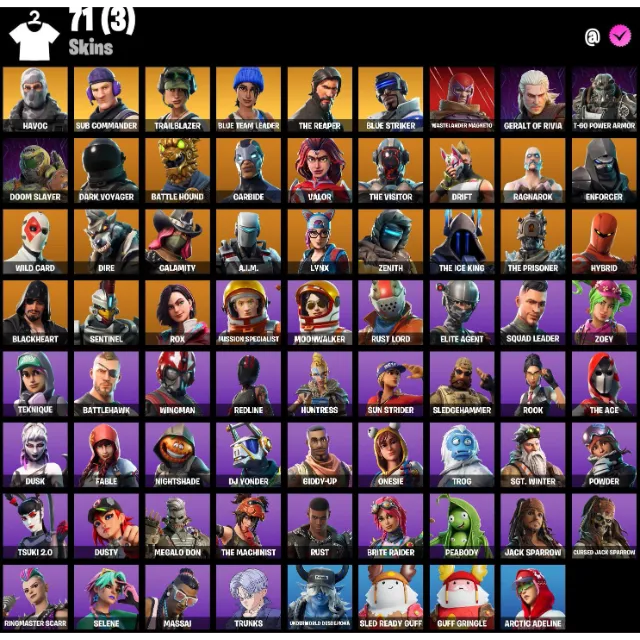 Fortnite Account - | 71 Skins | Havoc | Sub Commander | Trailblazer ...