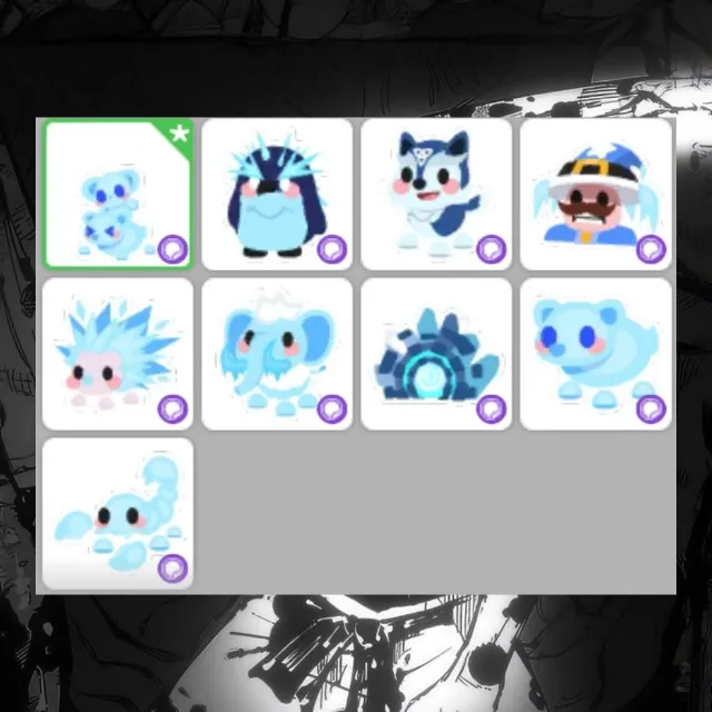 Frostbite Bear and Cub Animated Sticker - Adopt Me Game Item - Gameflip