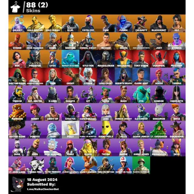 Fortnite Account | 88 Skins | Galaxy | 2 Gold Skins | Orange Justice ...