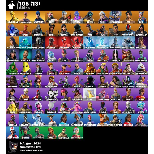 Fortnite Account | 105 Skins | OG STW | Gold Midas | Paragon Banner ...
