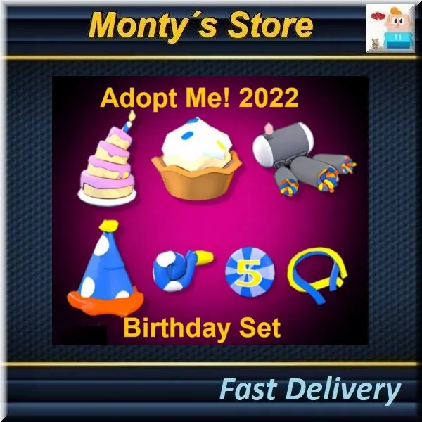 2022 Birthday Set - Adopt Me Game Item - Gameflip