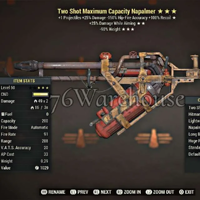 TS2590 Flamer - Fallout 76 Game Item - Gameflip