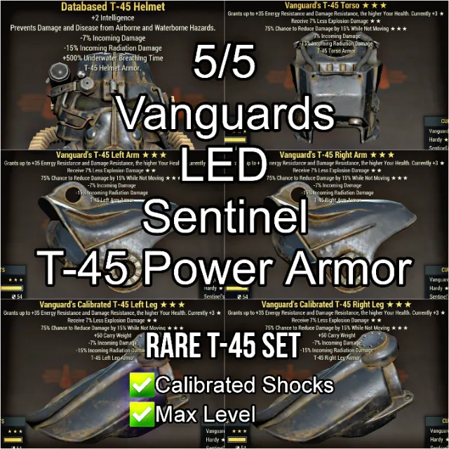 Vanguards LED Sentinel T45 - Fallout 76 Game Items - Gameflip