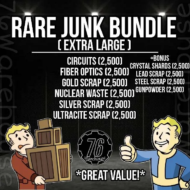 Rare Junk Bundle - Fallout 76 Game Items - Gameflip
