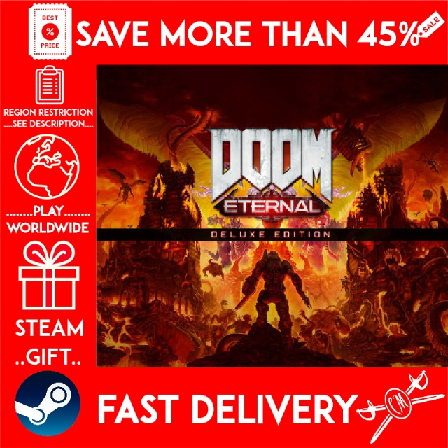 DOOM Eternal Deluxe Edition (STEAM GIFT) 🎁🎁🎁 (get a bonus game 🎮 and a ...