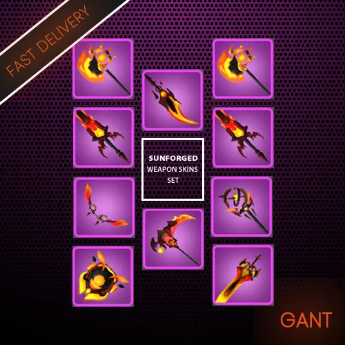 Sunforged Weapon Skin Pack - World Zero Game Item - Gameflip