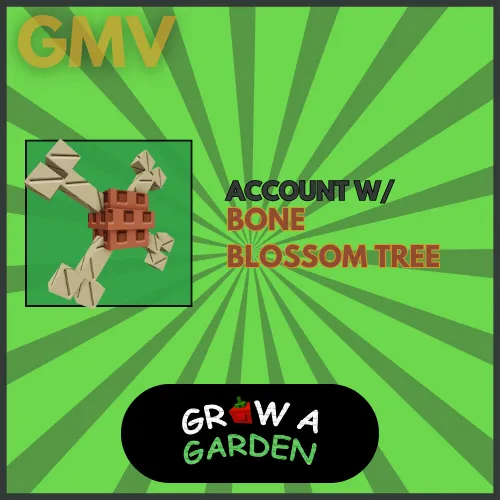 1x BONE BLOSSOM TREE - ACOUNT W/ FREEBIES - Grow a Garden Game Account ...